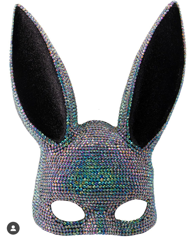 Rhinestone Bunny Ears Mask – liquidred